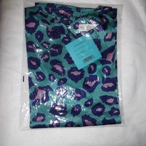 Tops | Purple Teal Animal Print Satin Long Sleeve Blouse | Poshmark